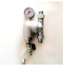 Фильтр с манометром, присоединение - американки 3/4 Zeissler (12/1)